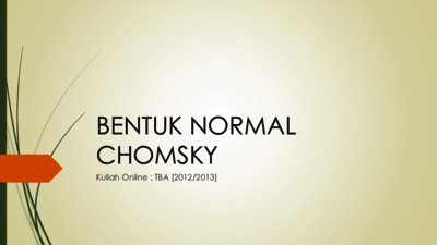 Bentuk Normal Chomsky - Repository